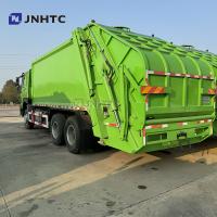 China HOWO 6x4 Garbage Truck Compactor Euro 2 Waste Disposal Garbage Rear Loader Truck Green Diesel  Model New for sale