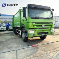 China HOWO 6x4 Garbage Truck Compactor Euro 2 Waste Disposal Garbage Rear Loader Truck Green Diesel  Model New for sale