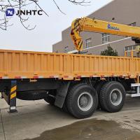 China Howo Straight Arm Cargo With Crane Truck 6x4 10 Wheels 380hp 10T Good Price for sale