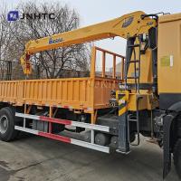 China Howo Straight Arm Cargo With Crane Truck 6x4 10 Wheels 380hp 10T Good Price for sale