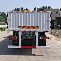 China New Sinotruk Howo Fence Cargo Truck 10Tons Folding Crane 12 Wheels 400hp For Sale for sale