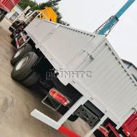 China New Sinotruk Howo Fence Cargo Truck 10Tons Folding Crane 12 Wheels 400hp For Sale for sale