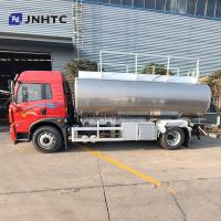 China FAW Fuel Tank Truck Oil Tanker 4X2 5M3  6 Wheel Weatherproof With Steel Framed Structure for sale