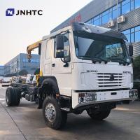China Heavy Truck HOWO Diesel Cargo Truck 4x4 6 Wheeler Chassis With Crane High Quality for sale