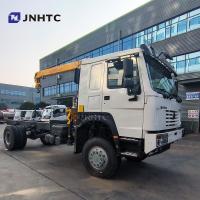 China Heavy Truck HOWO Diesel Cargo Truck 4x4 6 Wheeler Chassis With Crane High Quality for sale