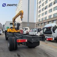 China Heavy Truck HOWO Diesel Cargo Truck 4x4 6 Wheeler Chassis With Crane High Quality for sale