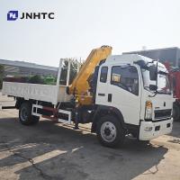 China HOWO Cargo Carrying Crane Truck 290HP Belt Ladder 5-Ton Railboard Flat Plate Cargo Truck for sale