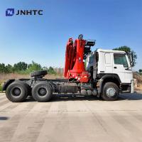 China Factory Price Sinotruk HOWO 6x4 Tractor Truck With 10ton Folding Crane for sale