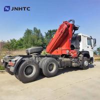 China Factory Price Sinotruk HOWO 6x4 Tractor Truck With 10ton Folding Crane for sale