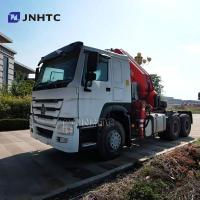China Factory Price Sinotruk HOWO 6x4 Tractor Truck With 10ton Folding Crane for sale
