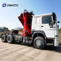 China Factory Price Sinotruk HOWO 6x4 Tractor Truck With 10ton Folding Crane for sale