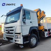 China HOWO Crane Truck 6x4 400HP Cargo Truck With 10ton Boom Crane Truck for sale