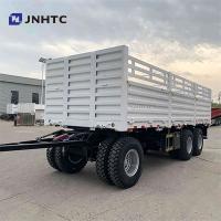 China Full Trailer 3 Axle 40Ton Cargo Fence Full Trailer With Drawbar for sale