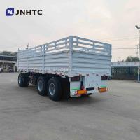 China Full Trailer 3 Axle 40Ton Cargo Fence Full Trailer With Drawbar for sale
