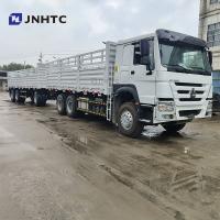 China Full Trailer 3 Axle 40Ton Cargo Fence Full Trailer With Drawbar for sale