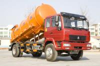 China 266 Hp Horsepower Sewage Suction Truck With U Sectional External Stiffening Rings for sale