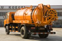 China 266 Hp Sewage Suction Trucks 6 Wheels Waste Disposal Truck Orange Tank Body 3-30m³ for sale