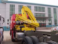 China Reliable Truck Mounted Hoist / LHD 336HP Lorry Mounted Crane For Goods Lift for sale