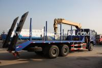 China Diesel 6×4 Cargo Truck Mounted Crane , 12TONS Truck Bed Lift Crane Model SQ12SK3Q for sale