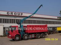 China LHD 371HP 8×4 Tipper Truck Mounted Crane XCMG12 Tons For Traffic Accidents for sale