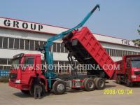 China HOWO 12 Wheeler Dump Truck Mounted Hydraulic Crane Height 14.5m For Industry for sale