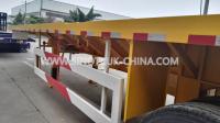 China 12 WHEELS FLATBED SEMI TRAILER TO LOAD 1X40 OR 2X20 CONTAINERS 28T SUPPORT LEG for sale