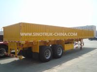 China 2 Alxe Flatbed Semi Trailer 28t Support Leg To Load 20 Feet Container 8 Pcs Lock for sale