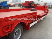 China 3 Axles 80 Tons 17m Hydraulic Flatbed Trailer 12 Wheels Loading Construction for sale