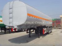 China 28 Tons Heavy Duty Semi Trailers / Fuel Tank Trailer 12.00R20 Triangle Tyre for sale
