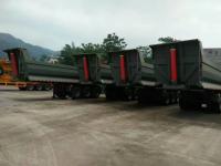 China 40 - 60 Tons Heavy Duty Semi Trailers Square U Shape Design Structure for sale