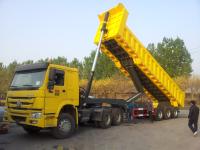 China Color Optional Heavy Duty Dump Trailers 40 Tons Load Capacity And HYVA Lifting Sytem for sale