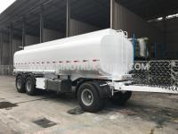 China 25 Tons 3 BPW Axles Oil Tank Trailer / Fuel Tank Semi Trailer With 2 Rooms for sale