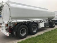 China 25 Tons 3 BPW Axles Oil Tank Trailer / Fuel Tank Semi Trailer With 2 Rooms for sale