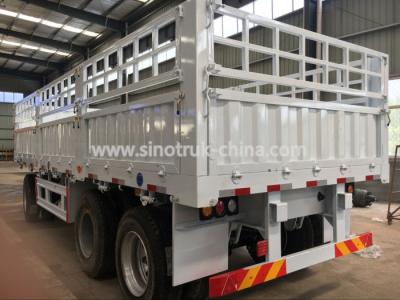 China 20 Tons 3 Axles Heavy Duty Semi Trailers Dropside Full Trailer 12 Wheels ABS Optional for sale