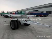 China 15 Tons Heavy Duty Semi Trailers , 8 Wheels 2 Axles Flatbed Truck Trailer for sale