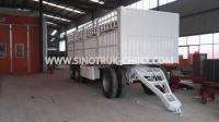 China 8 Wheels 2 Axles Dropside Trailer Color Optional With Triangle Frame and Curtain Side for sale