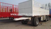 China 8 Wheels 2 Axles Dropside Trailer Color Optional With Triangle Frame and Curtain Side for sale