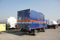 China 116HP multi color Light Duty Commercial Trucks  , HOWO 4*2 Light cube van truck for sale
