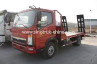 China Mini Howo High Reliability Light Flatbed Tow Truck With 8 Tons Loading Capacity for sale