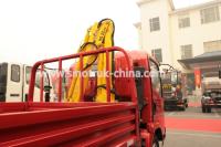 China Construction Light Duty Commercial Trucks / Light Cargo Truck With 3 Tons Crane for sale
