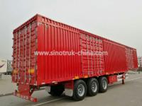 China Lightweight Box Cargo Semi Trailer With Detachable Side Walls And Bulkhead for sale