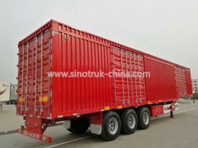 China Lightweight Box Cargo Semi Trailer With Detachable Side Walls And Bulkhead for sale