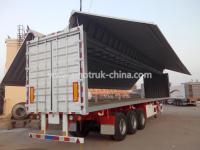 China Waterproof Wingspan Van Type Semi Box Trailer With Double Circuit Brake System for sale
