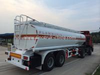 China 8 Wheels 2 Axles Tank Semi Trailer With Landing Gear 2 Manholes And 2 Rooms for sale