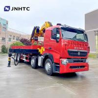 China China Howo 6x4 380hp Folding Arm Crane With Cargo Truck 14/ 16 Ton Telescopic Boom Mounted Crane Good Price for sale