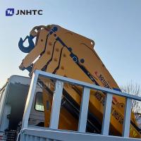 China New SINOTRUK HOWO 8X4 400HP Cargo Truck With 10 12 tons Crane for sale