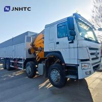 China New SINOTRUK HOWO 8X4 400HP Cargo Truck With 10 12 tons Crane for sale