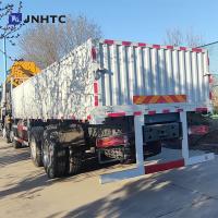 China New SINOTRUK HOWO 8X4 400HP Cargo Truck With 10 12 tons Crane for sale