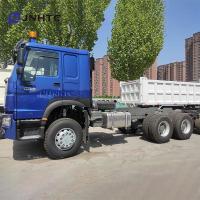 China NEW HOWO 6X4 Tipper Truck Chassis 400HP 10 Wheels Blue Dump Truck Chassis for sale