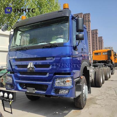 China NEW HOWO 6X4 Tipper Truck Chassis 400HP 10 Wheels Blue Dump Truck Chassis for sale